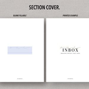B6 *FILLABLE* {minimal} Section Covers | Fillable & Printable | 6 Cover ...