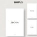HALF LETTER *FILLABLE* {minimal} Section Covers | Fillable & Printable ...
