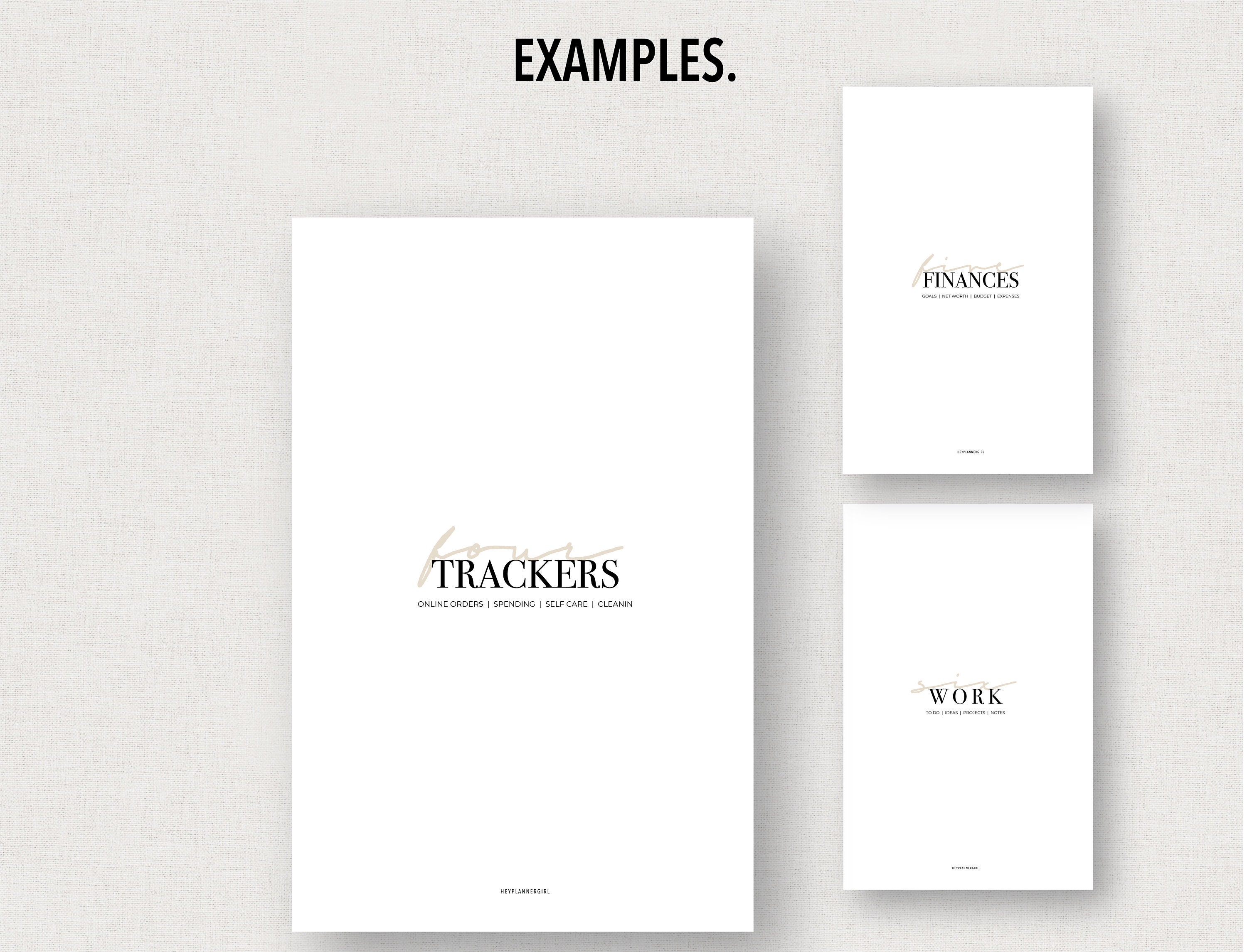 HALF LETTER FILLABLE minimal Section Covers Fillable & - Etsy