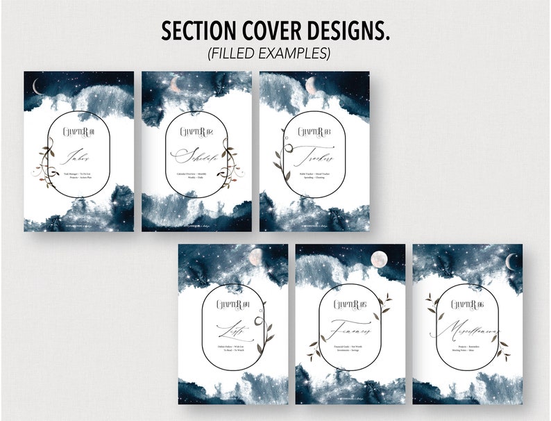 POCKET *FILLABLE* Stars & Dreams Bundle | Fillable Printable | Table of ...