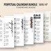 MINI HP FILLABLE Perpetual Calendar Bundle Fillable & Printable 5 ...