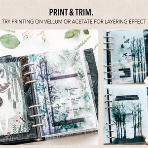 PERSONAL WIDE *fillable* Dark FOREST Bundle | Fillable & Printable ...