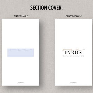 PERSONAL *FILLABLE* {minimal} Section Covers | Fillable & Printable | 6 ...