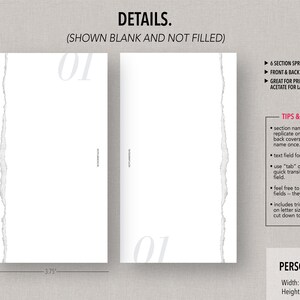 PERSONAL *FILLABLE* {script} Section Covers | Fillable & Printable | 6 ...