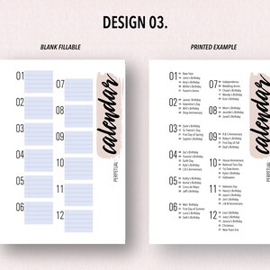 POCKETPLUS *FILLABLE* PERPETUAL Calendar Bundle | Fillable & Printable ...