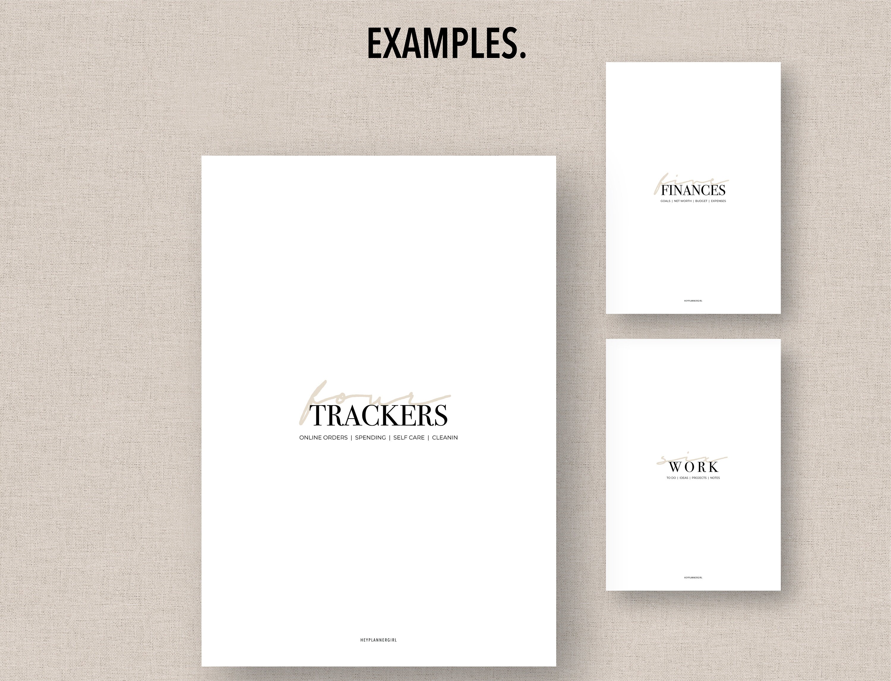 A5 FILLABLE minimal SECTION COVERS Fillable & Printable | Etsy