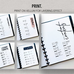 LETTER *FILLABLE* Table of Contents Bundle | Fillable & Printable ...