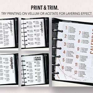 POCKETPLUS *FILLABLE* PERPETUAL Calendar Bundle | Fillable & Printable ...