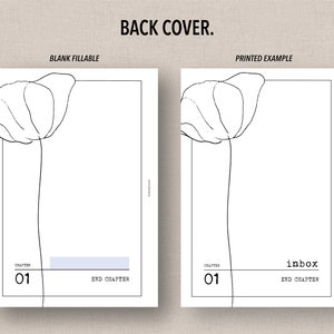 A5 *FILLABLE* Rachel's FLORAL CHAPTER Covers | Fillable & Printable | 6 ...