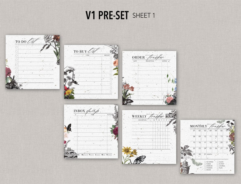 STICKY NOTES FILLABLE the Garden Within Bundle Collab With - Etsy