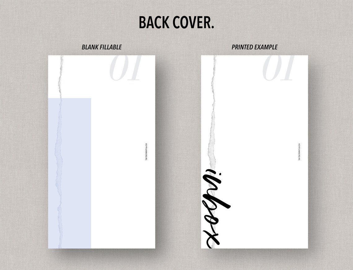 PERSONAL FILLABLE script Section Covers Fillable & - Etsy