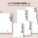 A6 *FILLABLE* {script} SECTION Covers | Fillable & Printable | 6 Cover ...