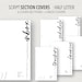 HALF LETTER FILLABLE script Section Covers Fillable & Printable 6 Cover ...