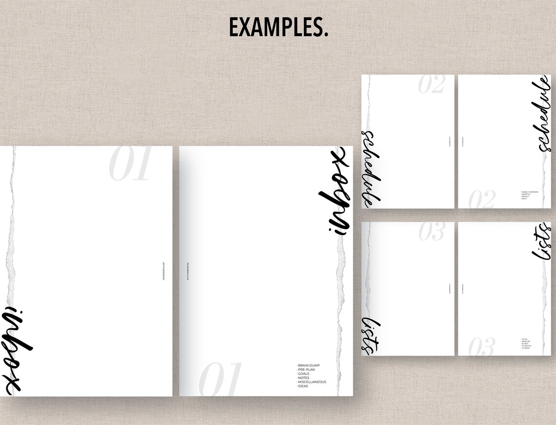 A5 FILLABLE script Section Covers Fillable & Printable | Etsy