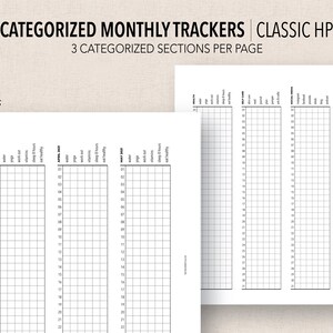 CLASSIC HP *FILLABLE* Categorized Monthly Trackers | Fillable ...