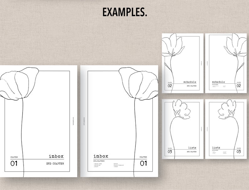 A5 FILLABLE Rachel's FLORAL CHAPTER Covers Fillable & - Etsy