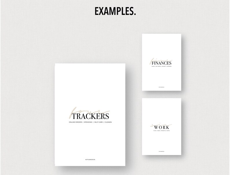 POCKET *FILLABLE* {minimal} SECTION Covers | Fillable & Printable | 6 ...