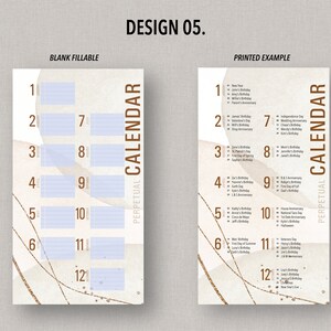 PERSONAL *FILLABLE* PERPETUAL Calendar Bundle | Fillable & Printable ...