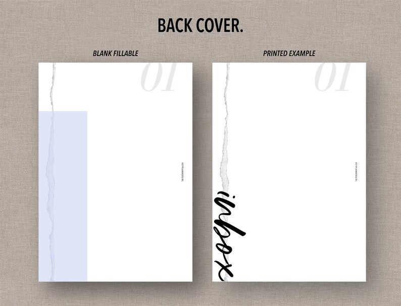 PERSONAL WIDE FILLABLE script Section Covers Fillable & - Etsy