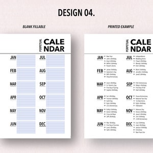 POCKETPLUS *FILLABLE* PERPETUAL Calendar Bundle | Fillable & Printable ...