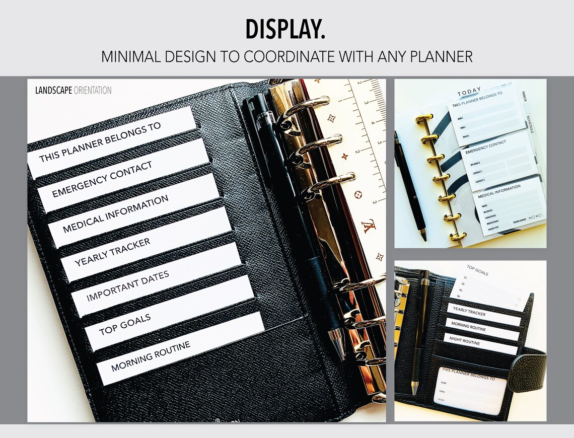 ESSENTIAL MINIMAL FILLABLE Planner Cards Bundle Essential | Etsy