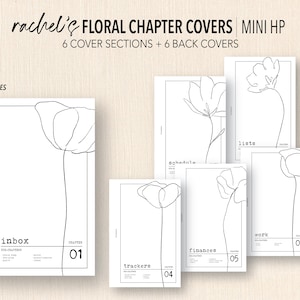MINI HP *FILLABLE* Rachel's Floral Chapter Covers | Fillable ...