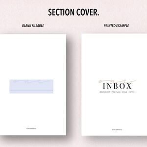 POCKET PLUS *FILLABLE* {minimal} Section Covers | Fillable & Printable ...