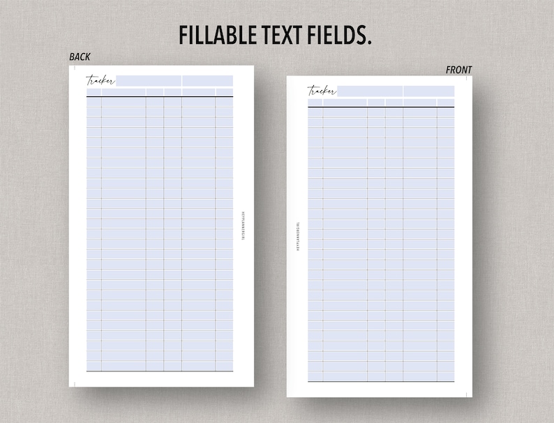 PERSONAL FILLABLE Versatile CATEGORIZED List Tracker - Etsy