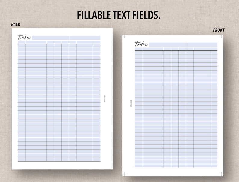 A5 *FILLABLE* Versatile CATEGORIZED LIST Tracker | Fillable & Printable ...