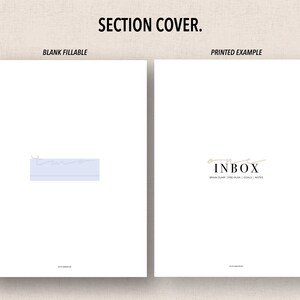 CLASSIC HP *FILLABLE* {minimal} Section Covers | Fillable & Printable ...
