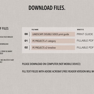 PERSONAL *FILLABLE* PROJECTS Insert | Fillable & Printable | 2 Versions ...