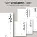LETTER FILLABLE script Section Covers Fillable & Printable 6 Cover ...