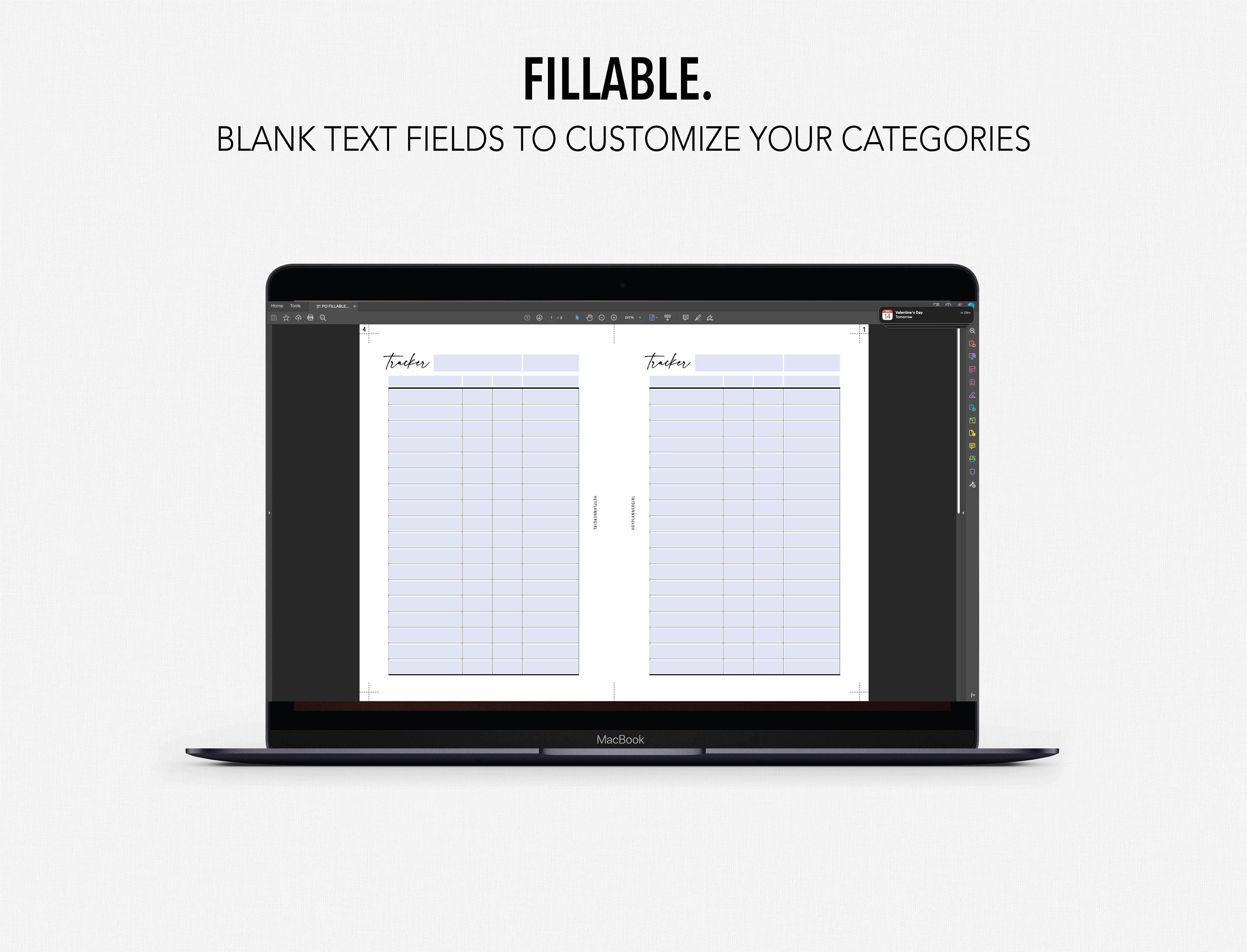 POCKET *FILLABLE* Versatile CATEGORIZED List Tracker | Fillable ...