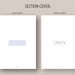A5 FILLABLE minimal SECTION COVERS Fillable & Printable - Etsy