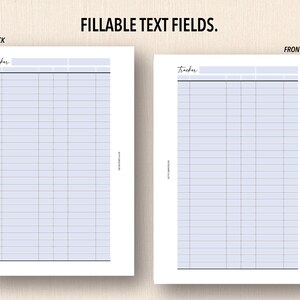 MINI HP *FILLABLE* Versatile Categorized List Tracker | Fillable ...