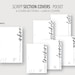 POCKET FILLABLE script SECTION Covers Fillable & | Etsy