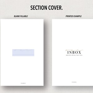 HALF LETTER *FILLABLE* {minimal} Section Covers | Fillable & Printable ...