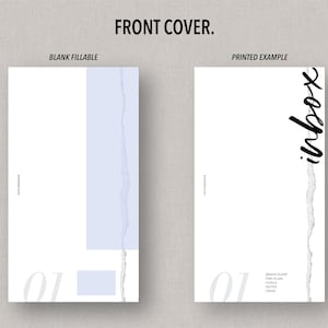 PERSONAL *FILLABLE* {script} Section Covers | Fillable & Printable | 6 ...