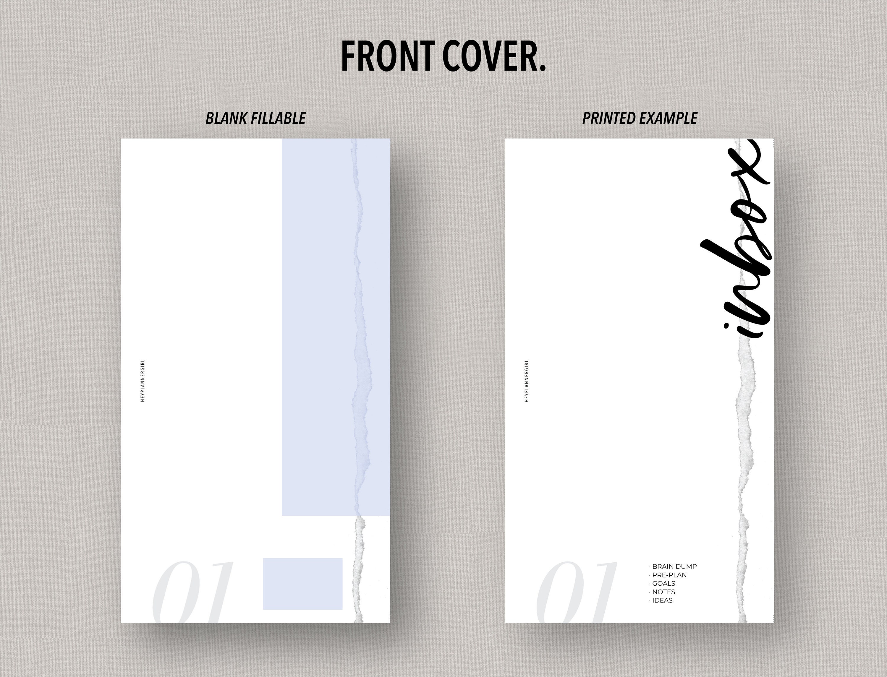 PERSONAL FILLABLE script Section Covers Fillable & | Etsy