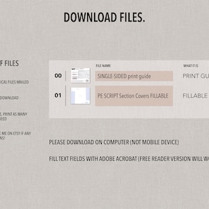 PERSONAL *FILLABLE* {script} Section Covers | Fillable & Printable | 6 ...