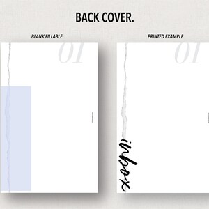 HALF LETTER *FILLABLE* {script} Section Covers | Fillable & Printable ...
