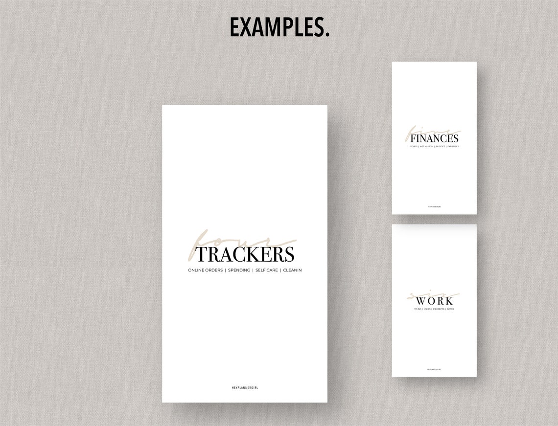 PERSONAL FILLABLE minimal Section Covers Fillable & | Etsy