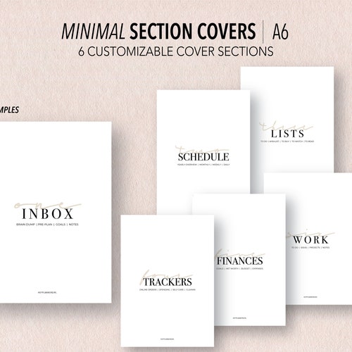 A6 FILLABLE script SECTION Covers Fillable & Printable - Etsy