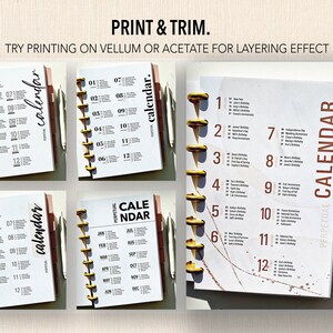 MINI HP *FILLABLE* Perpetual Calendar Bundle | Fillable & Printable | 5 ...