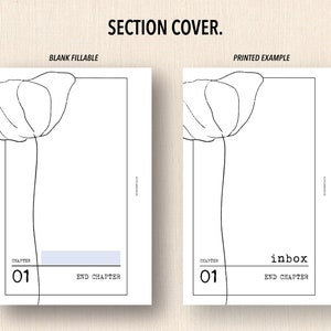 MINI HP *FILLABLE* {minimal} Section Covers | Fillable & Printable | 6 ...