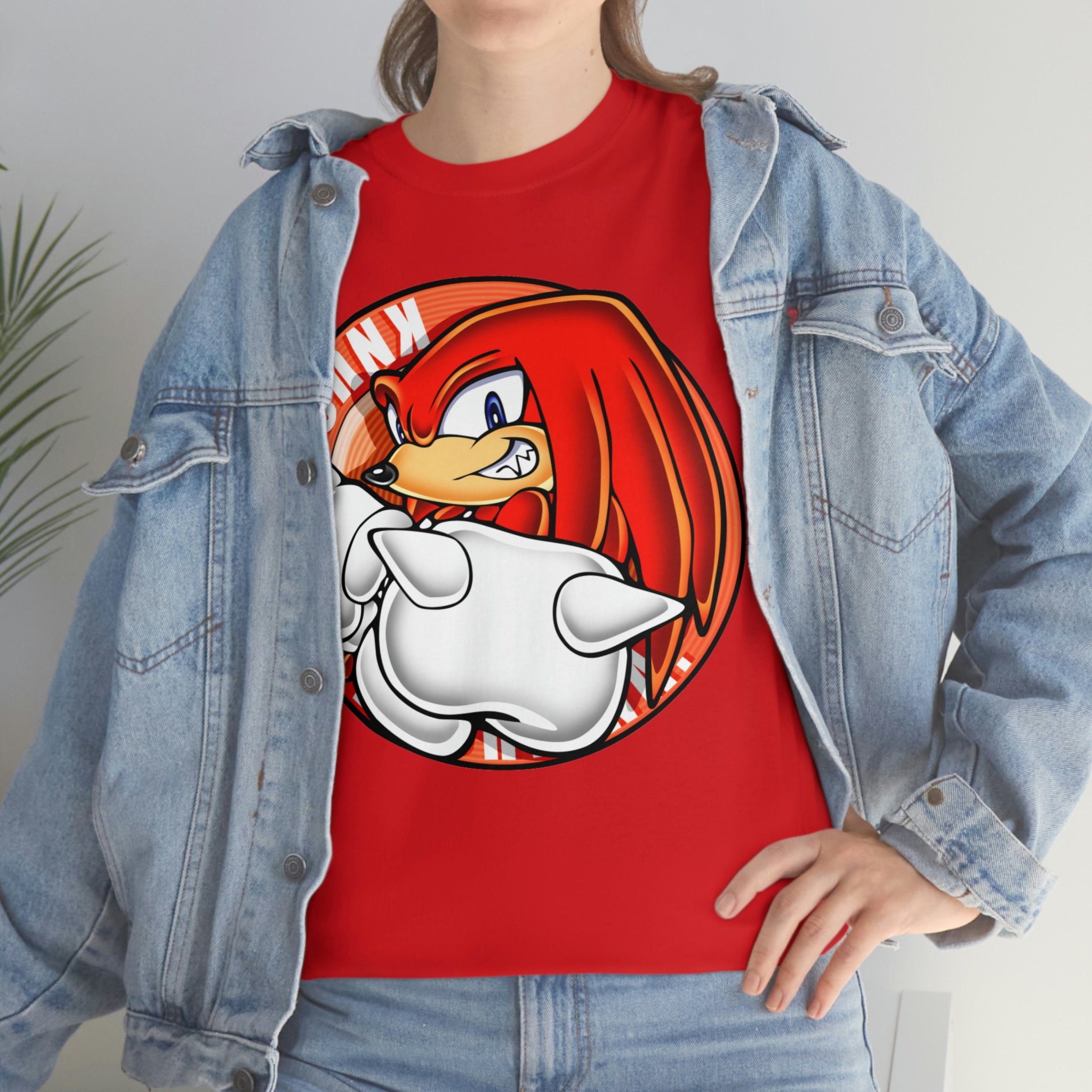 Knuckles the Echidna Heavy Cotton Tee Video Game Shirt Sega - Etsy