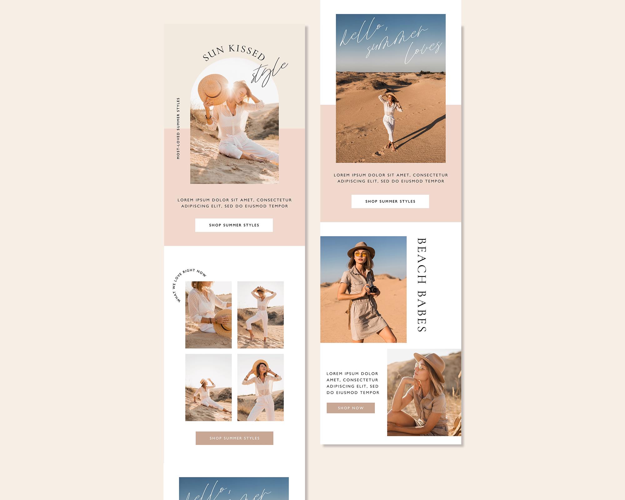 Neutral Minimalist Boho Email Template, Canva Email Template, Boho ...