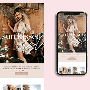 Neutral Minimal Boho Email Template, Canva Email Template, Minimalist ...