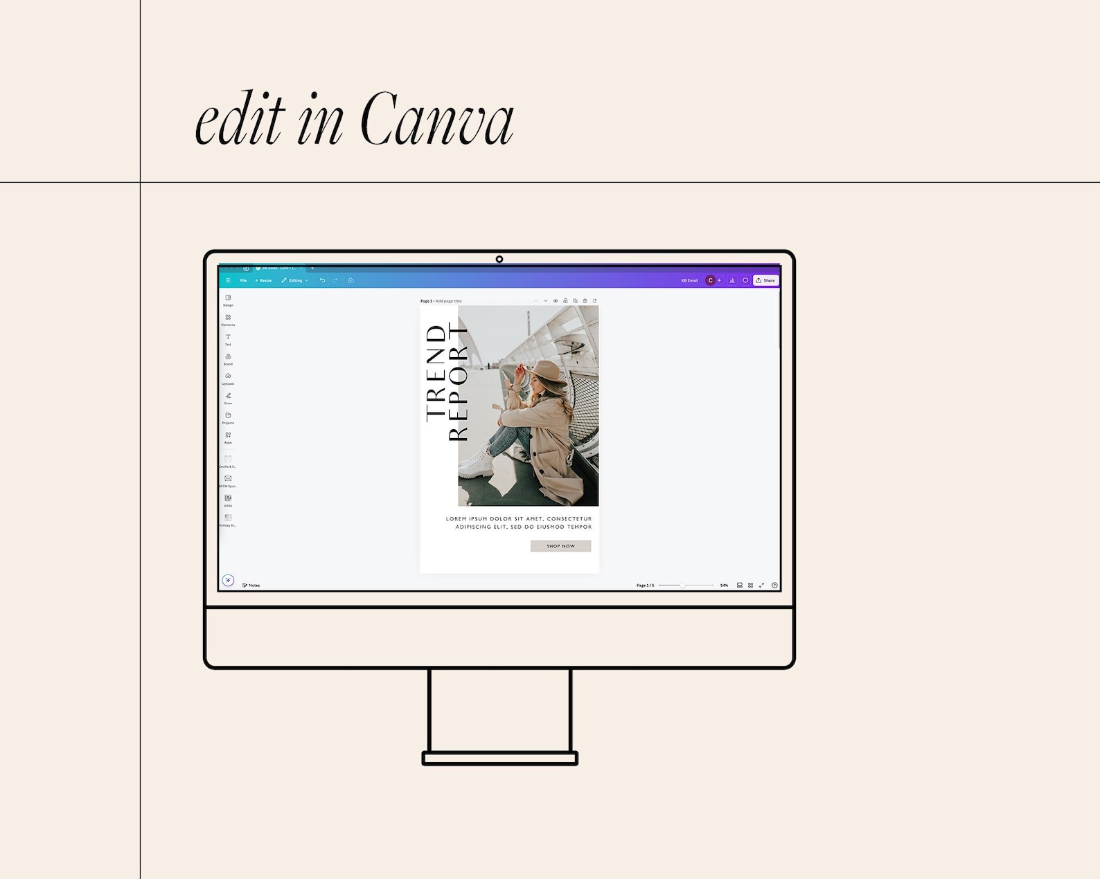 Modern Minimalist Email Template, Simple Minimal Email Marketing ...