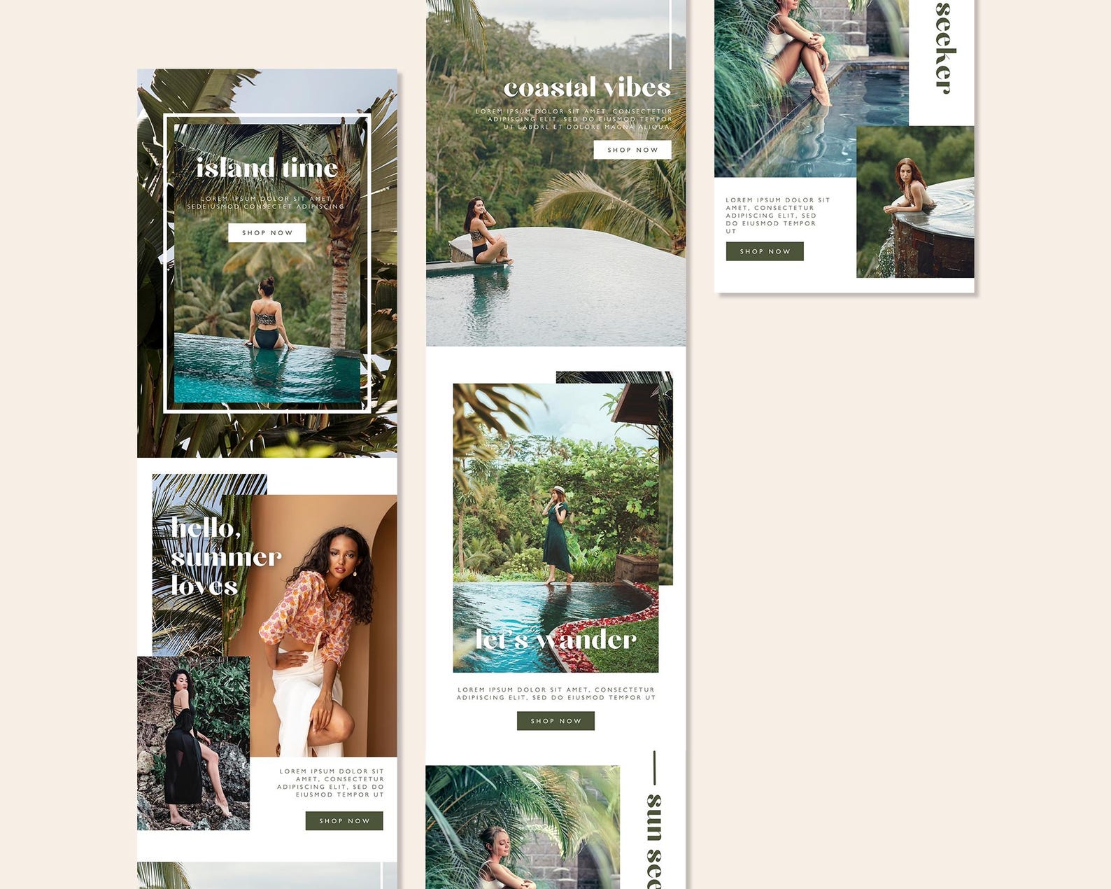 Boho Beach Resort Email Template, Modern Email Marketing Template ...